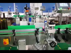 China Fully Automatic Vertical Positioning Round Bottle Labeling Machine For Red Wine Pill Bottle Food Can for sale