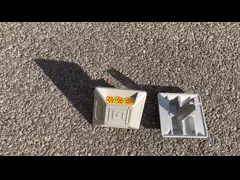 China ROADSAFE 3Cat Eye Glass Beads Reflector LOGO Customs Aluminum Road Stud High Quality Road Stone Safety Reflective Cat Eye with Pin for sale