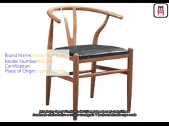 Hand Made Hotels Metal Restaurant Chairs Rope Seats Wood Grain Y Back