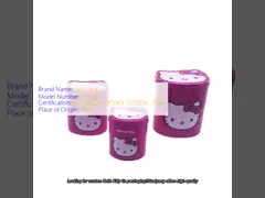 Hello Kitty Shaped Metal Tin Jar With Lid For Gift And Food Packaging