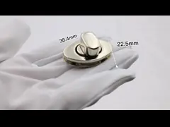 China Silver Metal Bag Lock Zinc Alloy Small Twist Lock For Handbag Hardware for sale