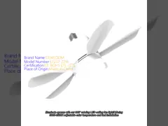 China 360 Rotating LED Ceiling Fan Light with 3000-6500K Color Temp and IP20 Rated for Modern Home Decor for sale