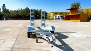 China 1-3 Ton Mini Excavator Trailer with 3000kg ATM Capacity and Hot-Dip Galvanized Construction for Construction Equipment Transport for sale