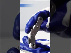 China C2062SS Stainless Steel Double Pitch Conveyor Chain with Nylon Rollers 38.1mm Pitch 22.23mm Roller Diameter for sale