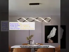 Modern Simple Design Creative Twist bar Dining Room Hanging Lamps Hotel Chandelier Home LED Pendant Light