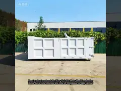 China 12 Cubic Meter Outdoor Steel Construction Waste Bin with Hook Lift Truck-Mounted Garbage Transfer Container for sale