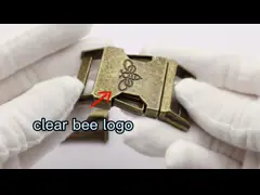 Custom logo metal quick release buckle for dog collar