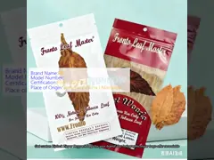 China Ziplock Zipper Doypack Plastic Bags Grabba Leaf Zipper Sachet Cigar Packaging Plastic Wrappers With Paper Display Box for sale