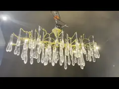 View Geometric Stainless Crystal Luxury Pendant Light Fixtures High End ODM Demo