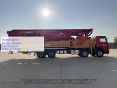 Sany 62Meters 62M Concrete Pump Truck Volvo Chassis Used Pump Trucks 2021