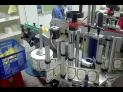 China Roller Double Sided Labeling Machine For Gasoline Bottles Cleaning Agents Laundry Detergent for sale