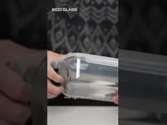 China Stackable BPA-Free Glass Food Container with Dishwasher Safe Meal Prep Container for Easy Storage for sale