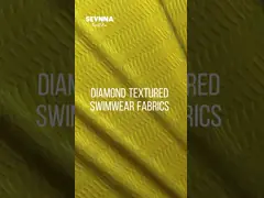 Premium Textured Swim Fabric with 85% Recycled Polyester + 15% Spandex, 125cm Width, and High Durabi