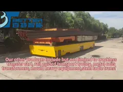 Carro de transferencia sin rieles con alimentación eléctrica para el transporte seguro de materiales en industrias de servicio pesado