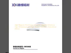 High Magnetic Anisotropy Car Ferrite Magnets Sintered at High Temperature with High Relative Density for Automotive Motors