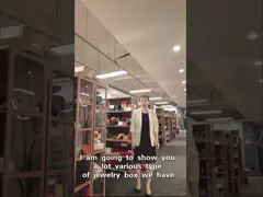 China Custom Jewellery Box Packaging Gold Trim Plastic Jewelry Case With LED Lighting for sale