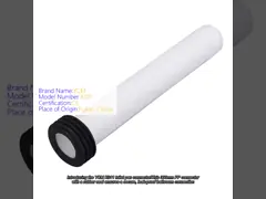 China PP 300mm Toilet Pan Connector With Rubber Seal Ring For Concealed Water Tank Inlet Pipe for sale