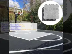 340x340mm Anti-Slip PP Interlocking Sports Floor Tile for Basketball Court
