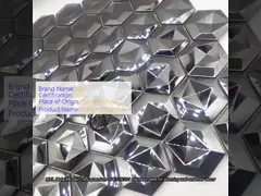 China Pebble-Shaped Silver Mirror Metal Mosaic Tiles - For Living Room/Bathroom/Dining Room/Hotel Accent Wall Decoration Projects for sale