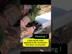 Cold shrink tubing for RF connectors