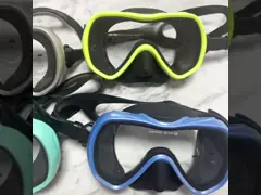 China Deep Sea Freediving Snorkel Mask Underwater Liquid Silicone Reinforced PC Frame for sale