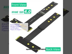 Upgrade Version 270 Degree NGFF M.2 M-Key NVME SSD Extension Cable Left Steering with LED Status Indicator