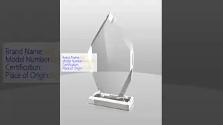 OEM Transparent Clear Freestanding Acrylic Plaque For Anniversary Souvenirs Gifts