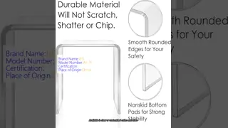 High Transparency Acrylic Side Table U Shape Multipurpose Use Lucite Coffee Table