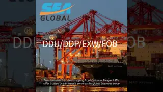 FCL Sea Shipping from China To Tangier Port Trusted Ocean Freight Services For Global Business Trade