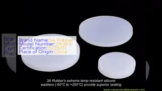 Extreme Temp Resistant Silicone Flat Washers For Sealing
