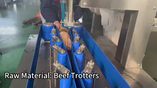 Frozen Beef Trotters/Feet Splitter Saw Cutting Machine With Conveyor Belt Cut Into Half