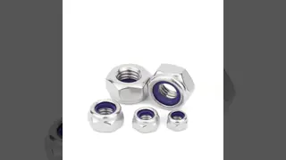 China Metric DIN985 Nylon Insert Hex Lock Nut Blue & Zinc Plated Finish Low-Profile Design for sale