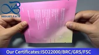 pink small stand up bag for protein powder