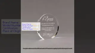 5'' Diameter Round Clear Blank Acrylic Plaque With Stand Customized Engraving Event