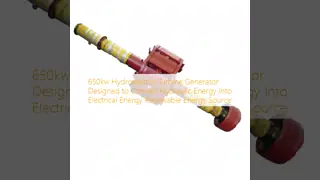 Hydro Turbine Generator 650kw Renewable Energy
