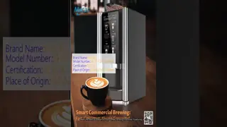 Bean To Cup Coffee Vending Machine with Touch Screen and Adjustable Brew Pressure Suitable for Commercial and Office