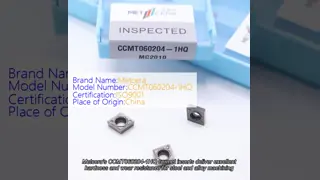 China Multi ISO Grade Lathe Tool Inserts / Cermet Cutting Tools Excellent Hardness CCMT060204-1HQ for sale