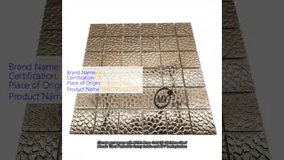Rose Gold 3D Textured 201 304  Stainless Steel Mosaic Tiles - Luxury Metal Wall Decor For Hotel/KTV Backsplash