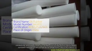 China Premium Grade Virgin PTFE Rod with Corrosion Resistance and Temperature Resistance from -180°C to +260°C for sale