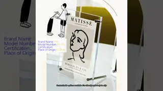 Clear Acrylic Magnetic Photo Frame for 5 x 7 Images with Support Foot for Stability