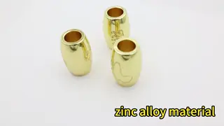 Gold Plated Metal Logo Beads for Jewelry Making