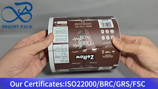 brown aluminum foil roll film for chocolate