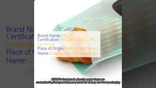 Food Grade Biodegradable Glassine Paper Bags Customizable Size Color Bakery Food Packaging