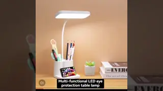 China Modern LED Desk Lamp with USB Charging 3 Flexible Pen Holders Phone Holder Stepless Dimmable for Bedroom Study for Reading Room for sale
