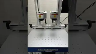 China UV Cold Light Dual-Head Laser Marking Machine with Dual-Station Synchronization and 355nm Ultraviolet Laser for 0.01mm Precision Engraving for sale