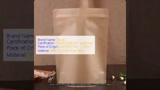 China Eco Friendly Kraft Paper Stand Up Pouches Food Grade Resealable Clear Window Storage Bags for Snacks Coffee Home Kitchen for sale