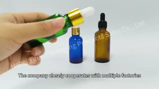 China 20ml 30ml 50ml 100ml essential oil container glass dropper rubber cap compatible with herbal extracts and therapeutic oils for sale