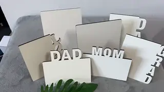 China Printable Eco-Friendly MDF Sublimation Photo Frame With Stand For Mothers Day And Fathers Day Gift for sale