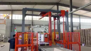 China Automatic Stretch Wrap Packing Machine for High Efficiency Brick Packaging with Cost Savings and Strong Protective Performance for sale