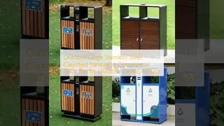 Outdoor Trash Bin Stainless Steel Classified
